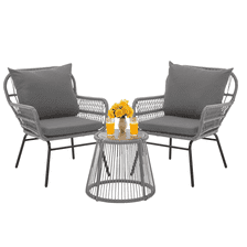 Griffith Metal Conversation Set, Red - 3 Piece - Walmart.com