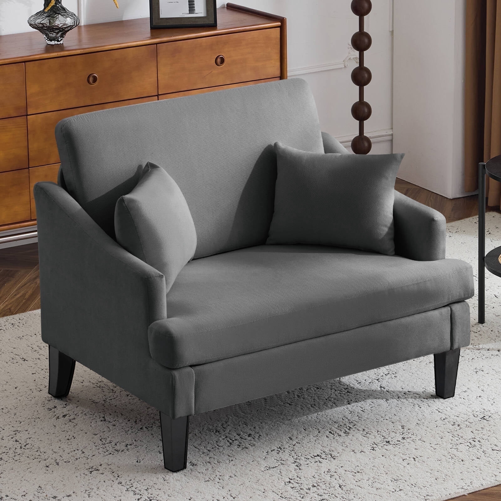 Bezseller 41" Oversized Accent Chair for Living Room, Bedroom, Dark ...