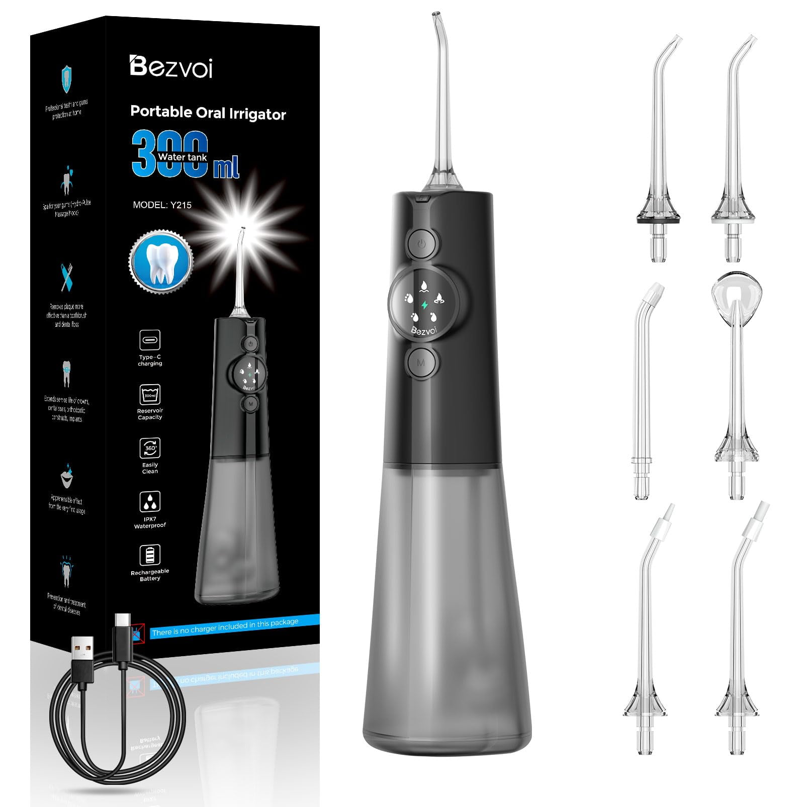 Bezvoi Water Dental Flosser RRF12 Cordless: Professional Water Teeth ...