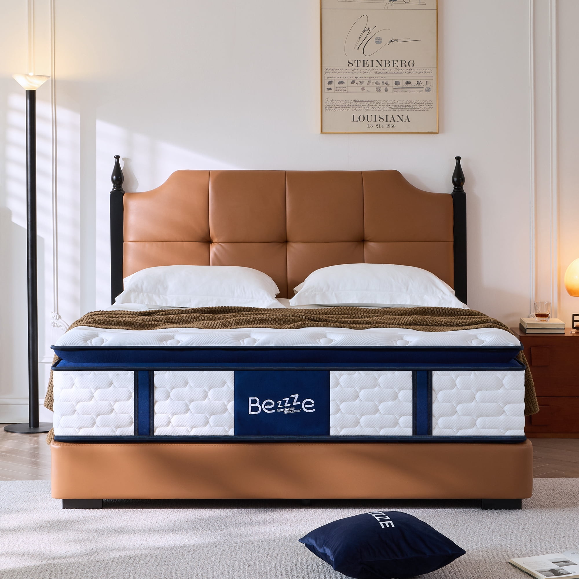 Bezzze King Mattress, 14 Inch Hybrid King Size Mattress in a Box ...
