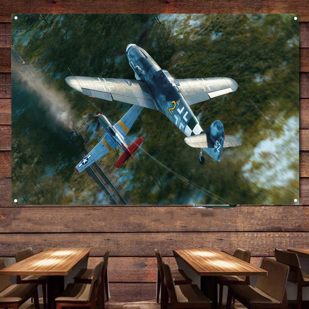 Bf 109G-10 German WWII Fighter Jet Wall Decor Tapestry - Attack ...