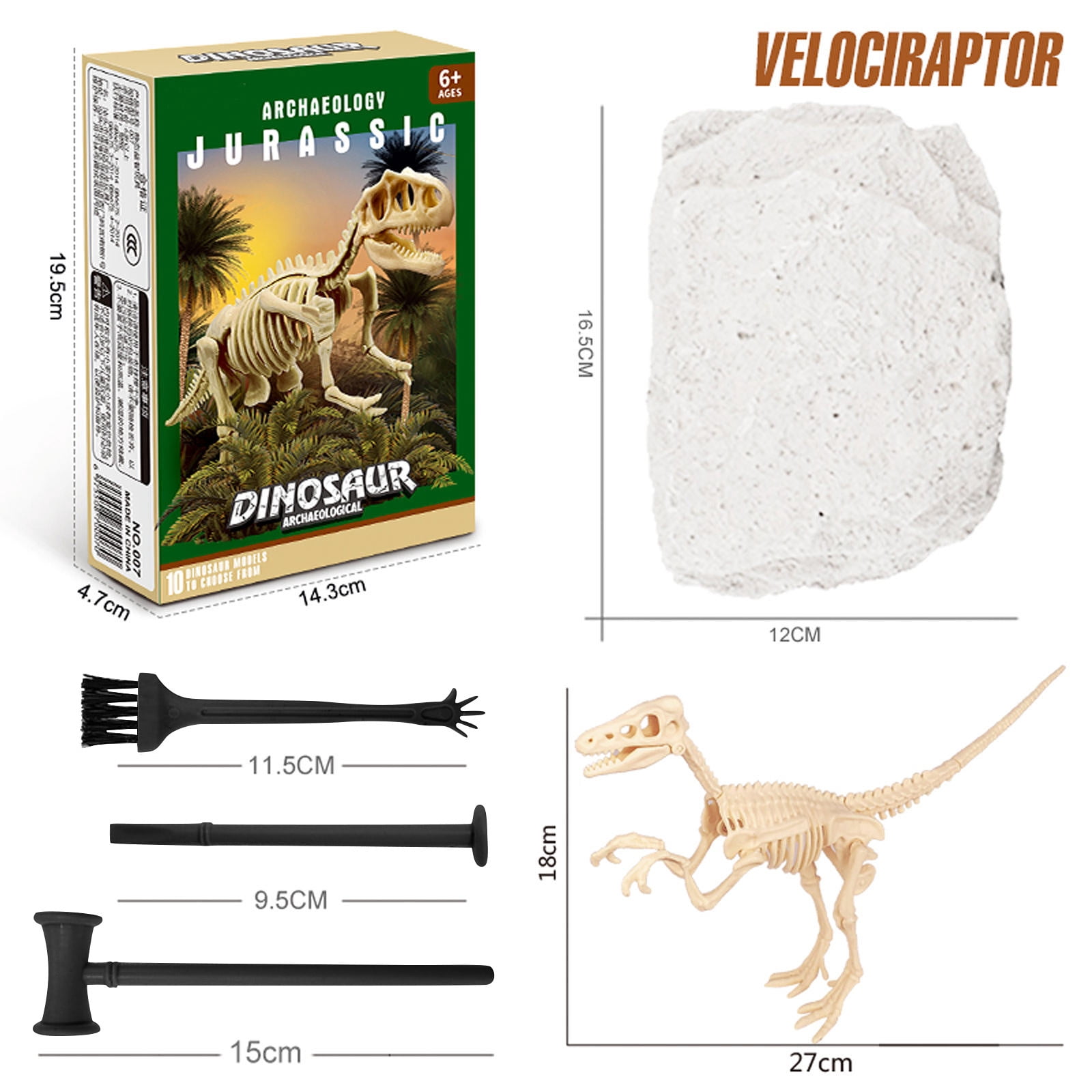 Bfantian Dinosaur Excavation Kit Simulation Archaeology Digging Up ...