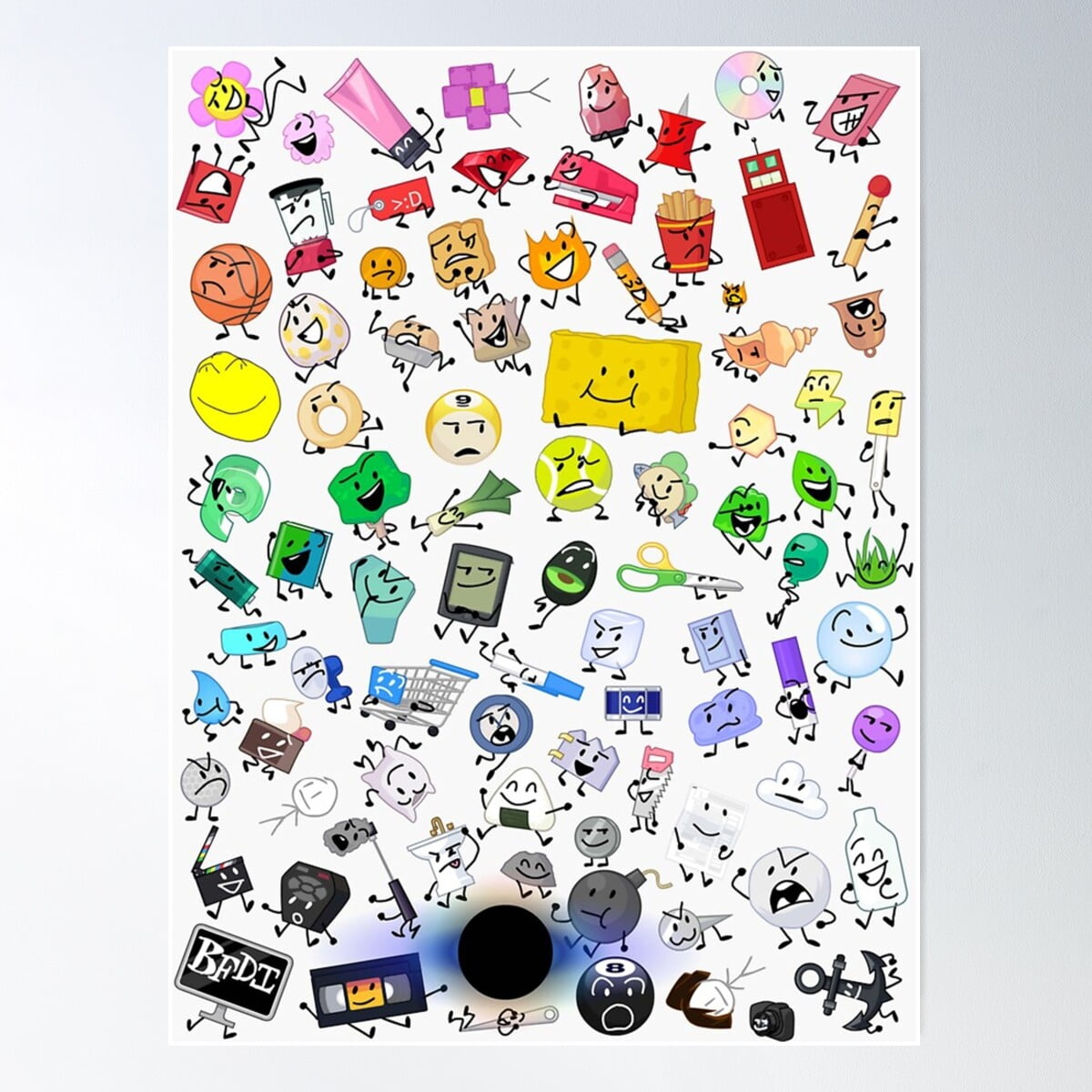 Bfb And Tpot Full Cast Print Poster Wall Art, Modern Wall Decor For ...