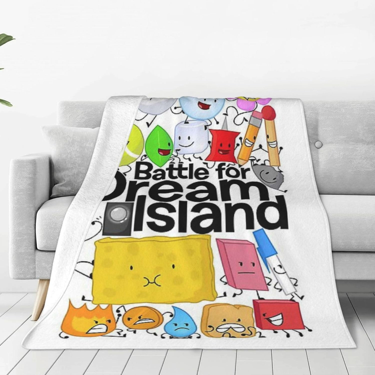 Bfdi-Battle for Dream Island Throw Blanket Couch Bed Sofa Soft ...