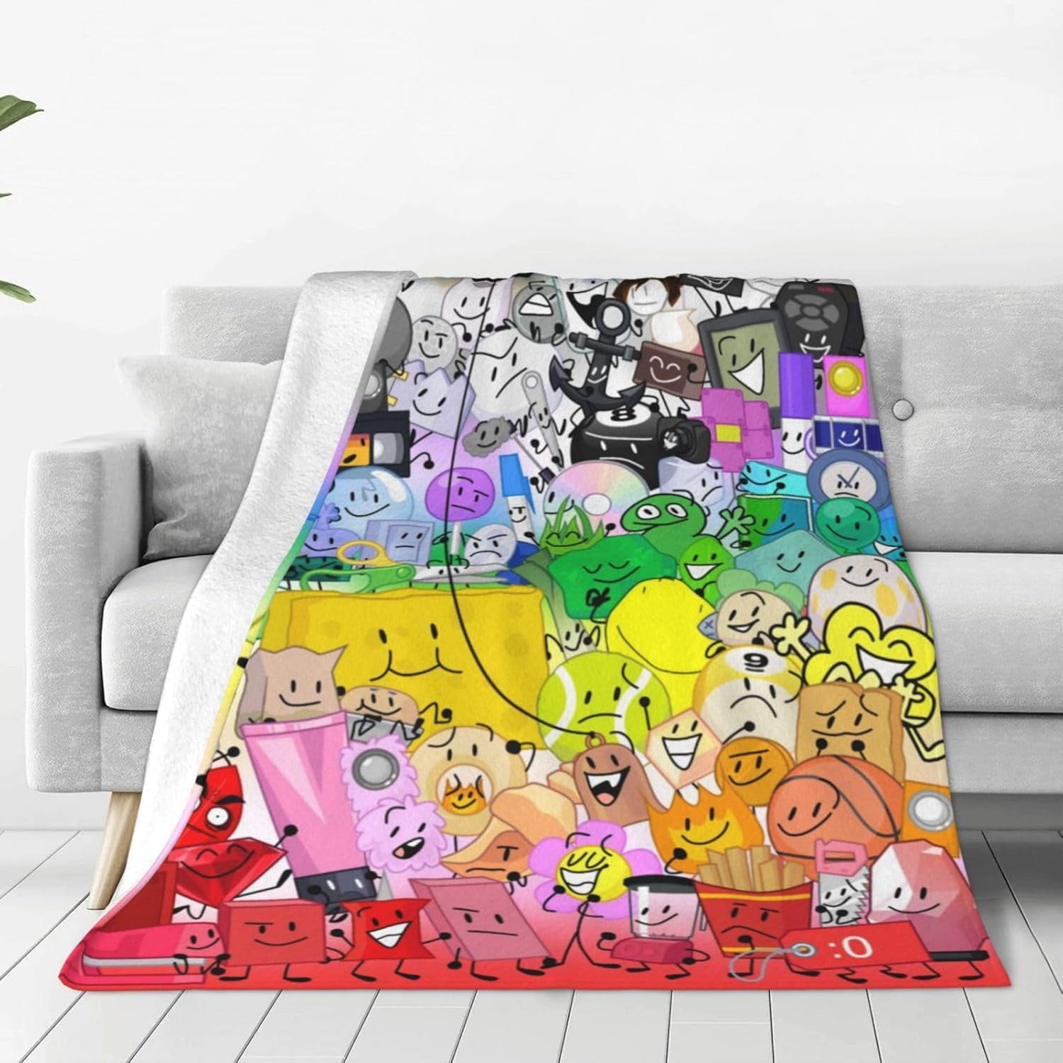 Bfdi-Battle for Dream-Island Throw Blanket Couch Bed Sofa Soft Lightweight Warm Cozy Flannel ...