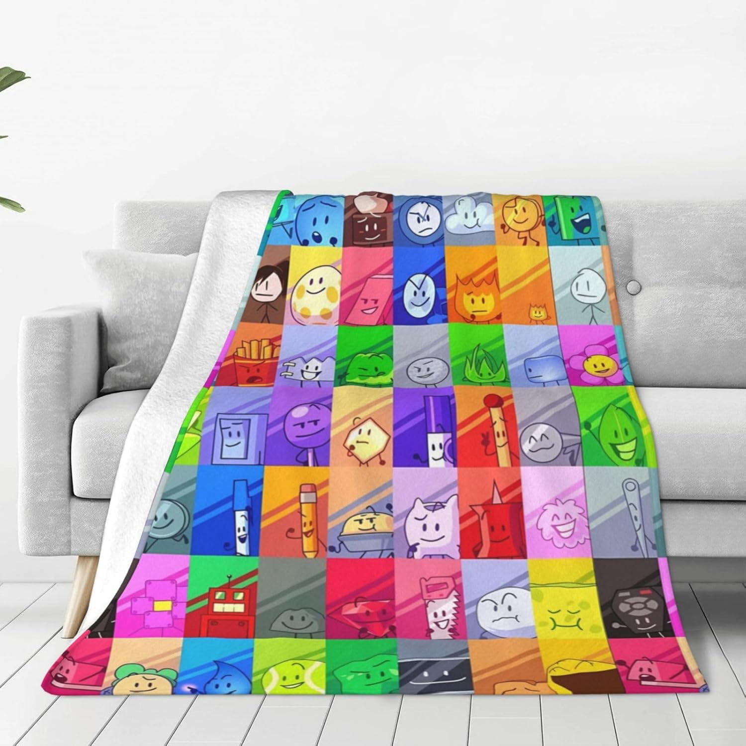 Bfdi-Battle for Dream Island Throw Blanket Couch Bed Sofa Soft ...