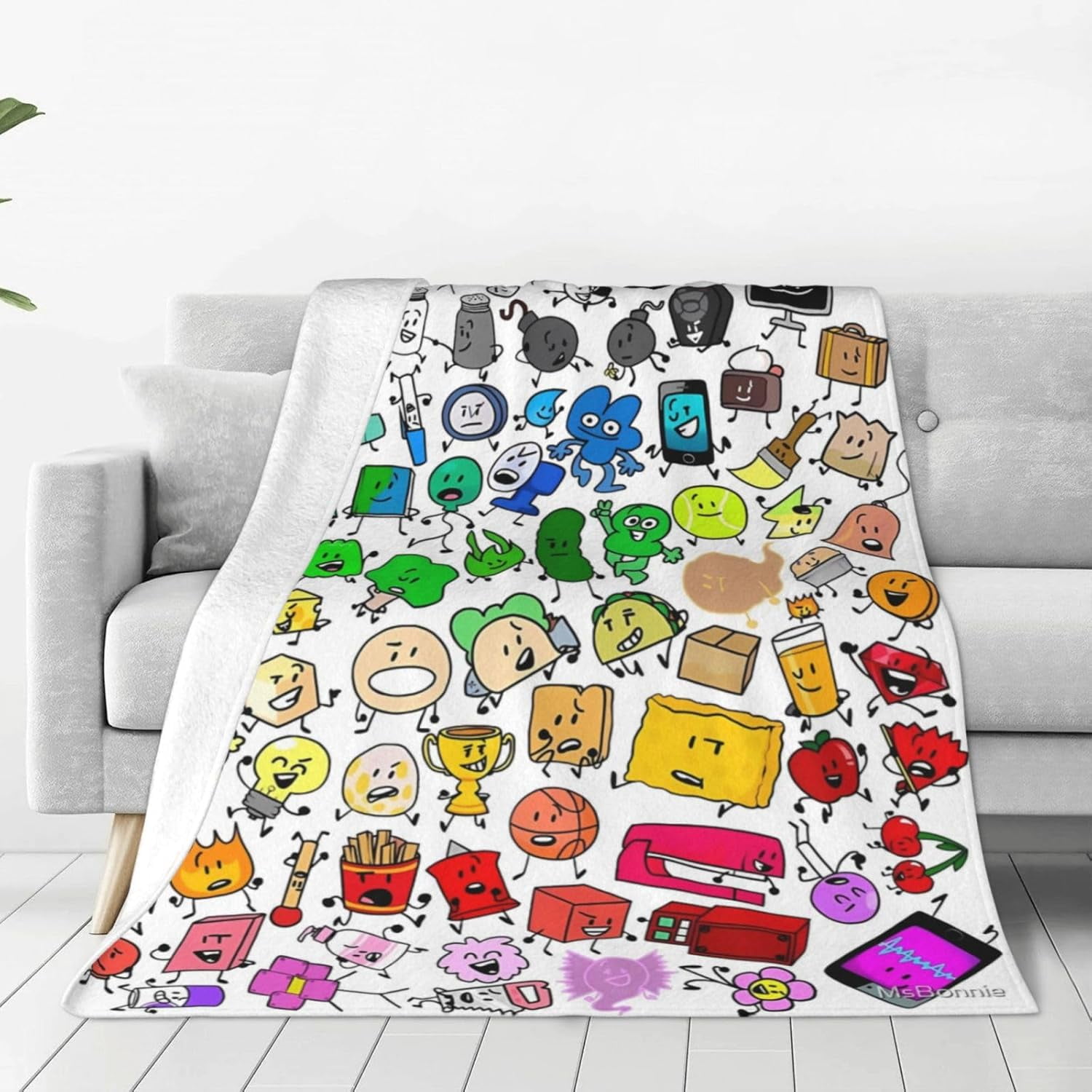 Bfdi-Battle for Dream Island Throw Blanket Couch Bed Sofa Soft ...