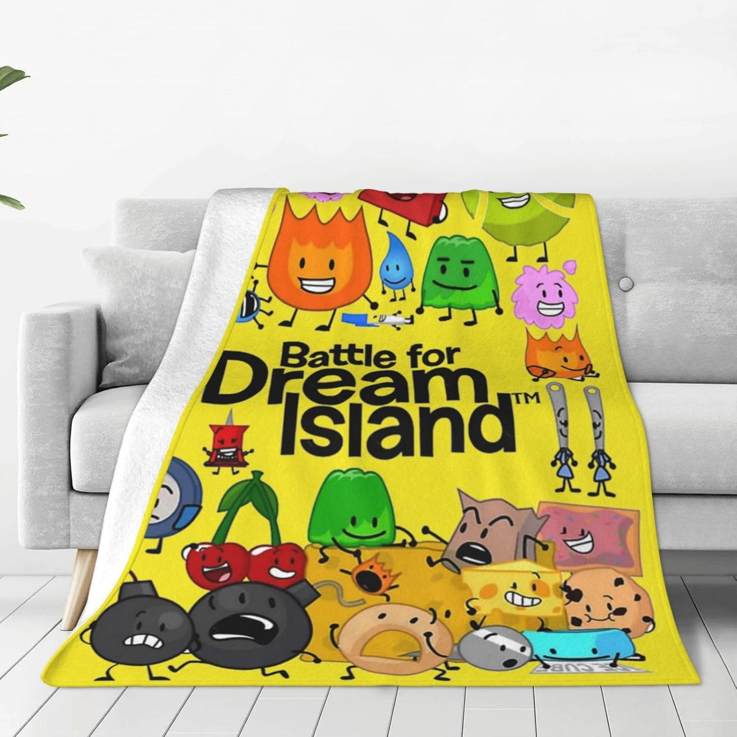 Bfdi-Battle for Dream Island Blanket Soft Cozy Flannel Lightweight and ...