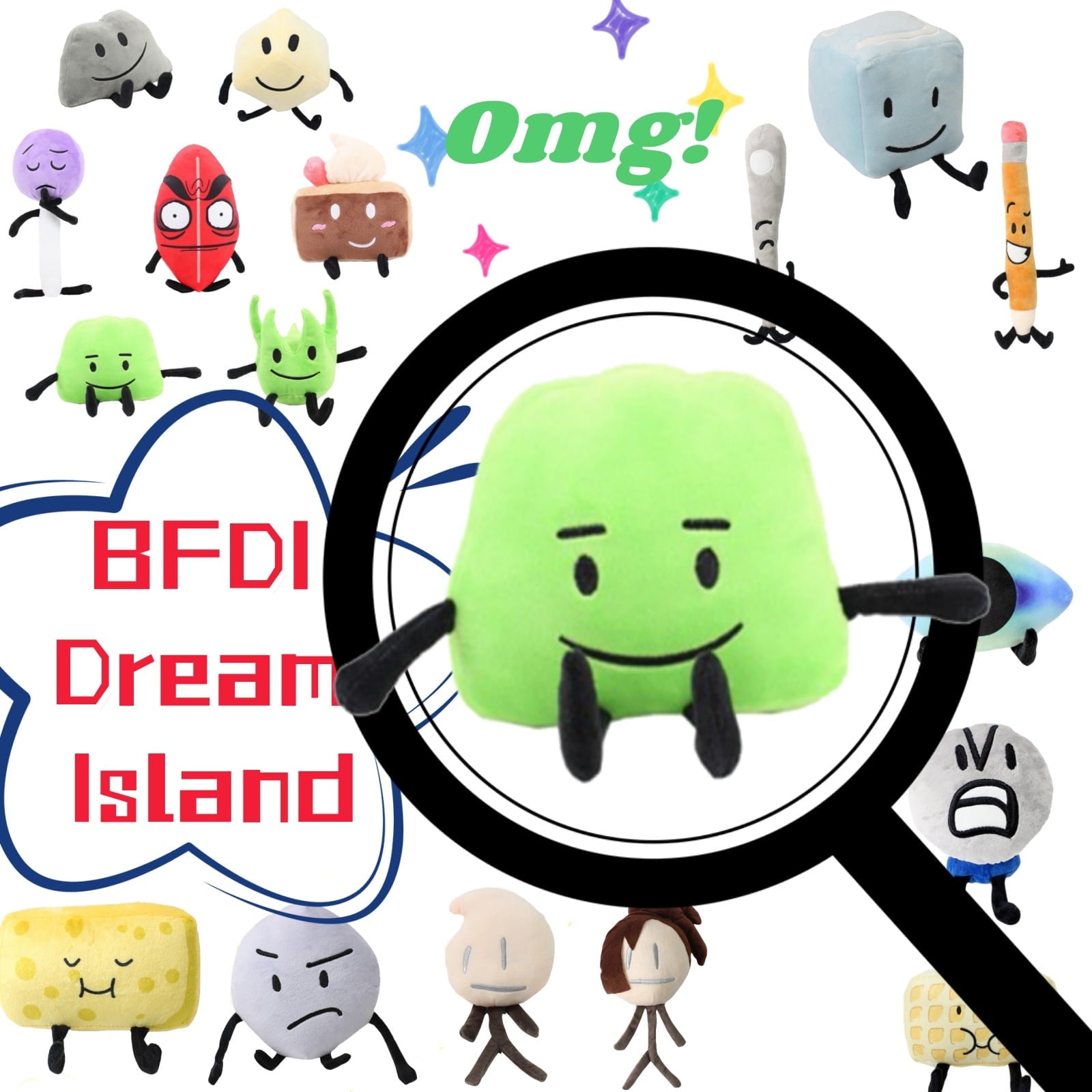 Bfdi Plush Toys, Battle for Island Anime Figure Cute Plushies, Bfdi ...