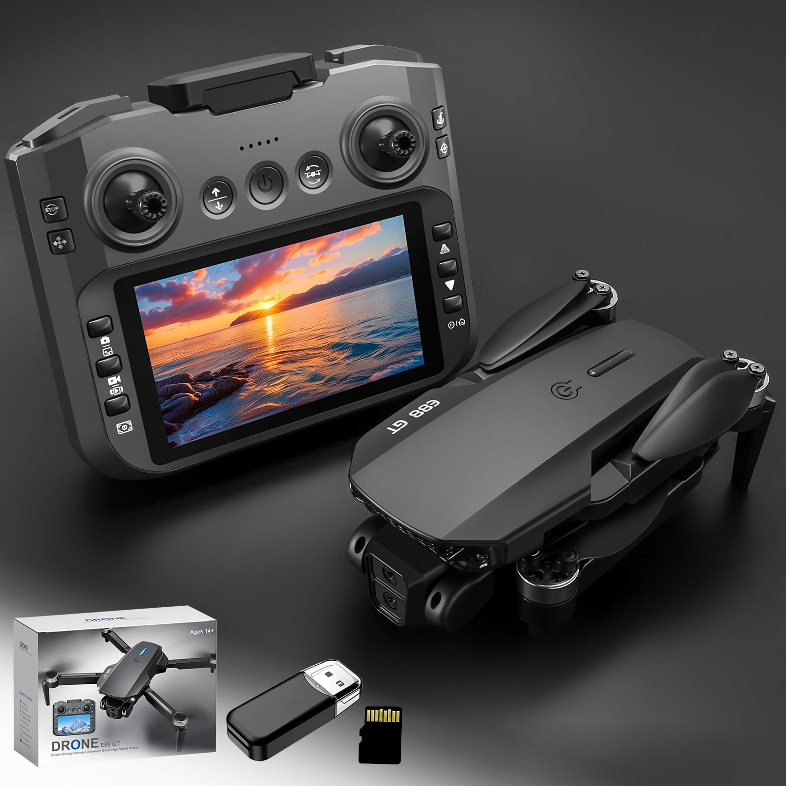 Bfogop 1080P ESC Camera Drone Featuring 4.3-Inch Screen Remote ...