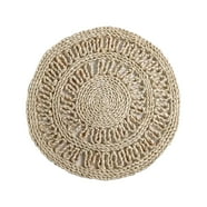 CHOSHOME 4 Pack Natural Water Hyacint Round Woven Placemats, Braided ...