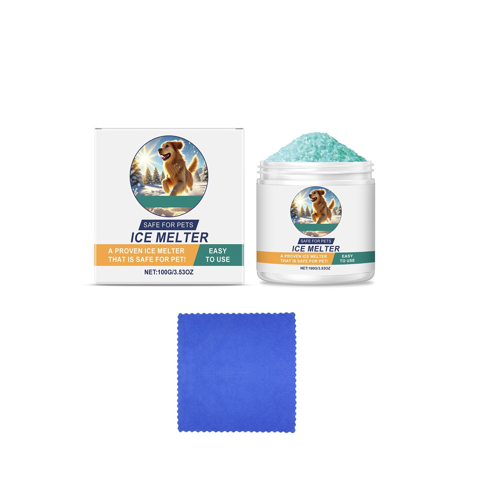 Bfogop 1Pcs Ice Melt Snow Melting Agent, Fast-Acting Ice Melt Pellets ...