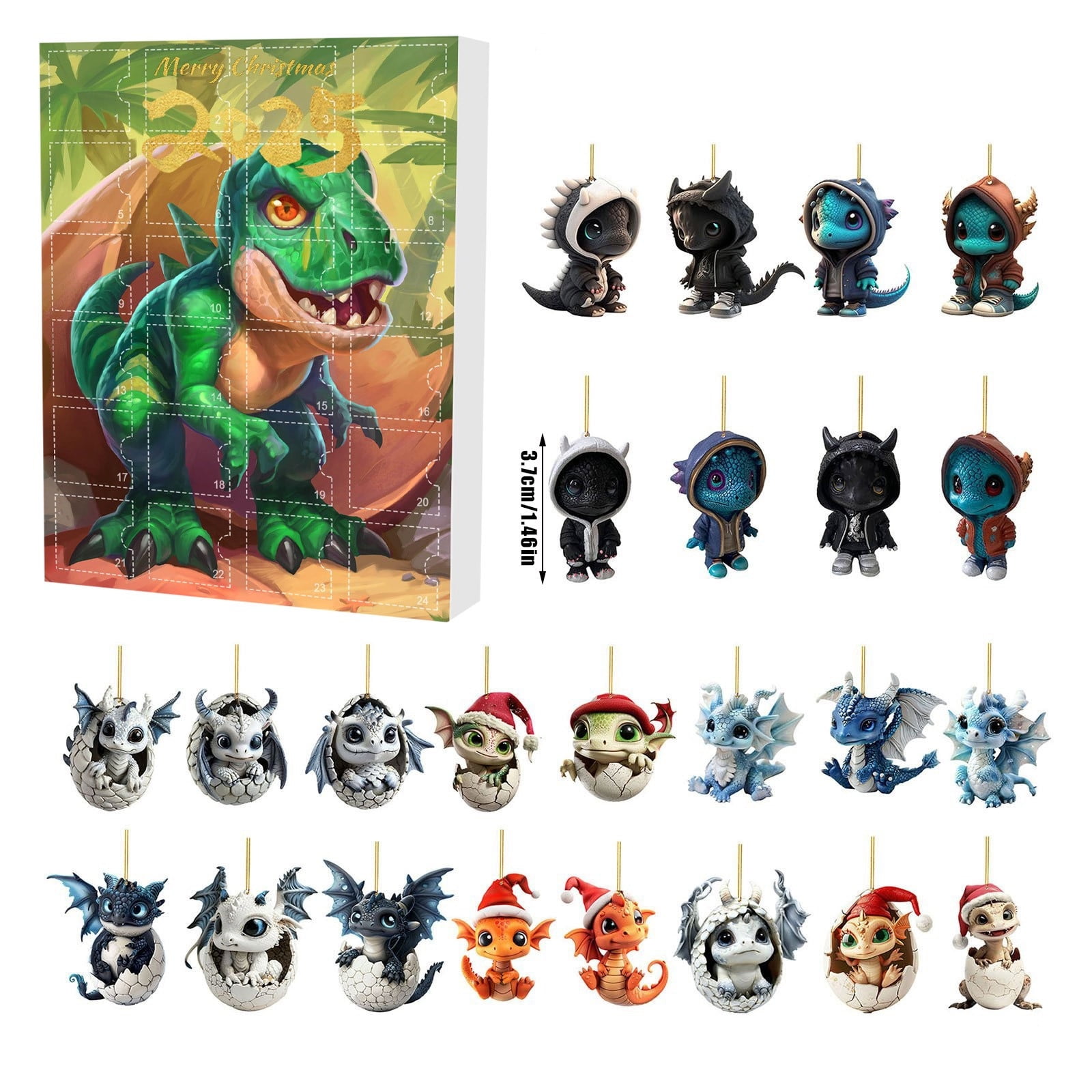 Bfogop 2025 Advent Countdown Calendar Dragon Ornaments, 24 Days Of ...
