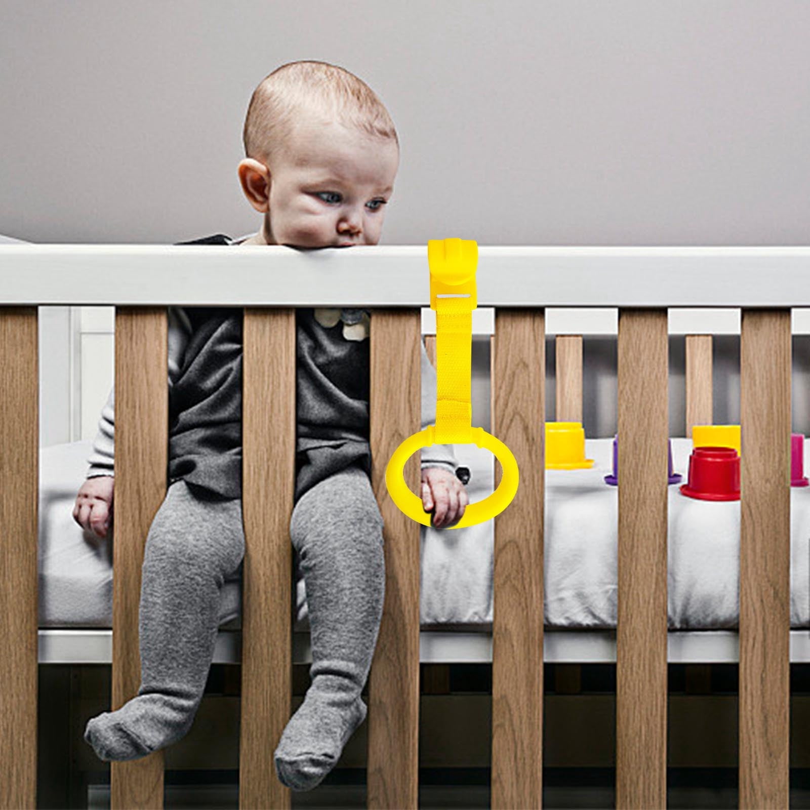 Bfogop 4 Colors Baby Playpen Pull up Rings- Baby Crib Pull up Rings ...