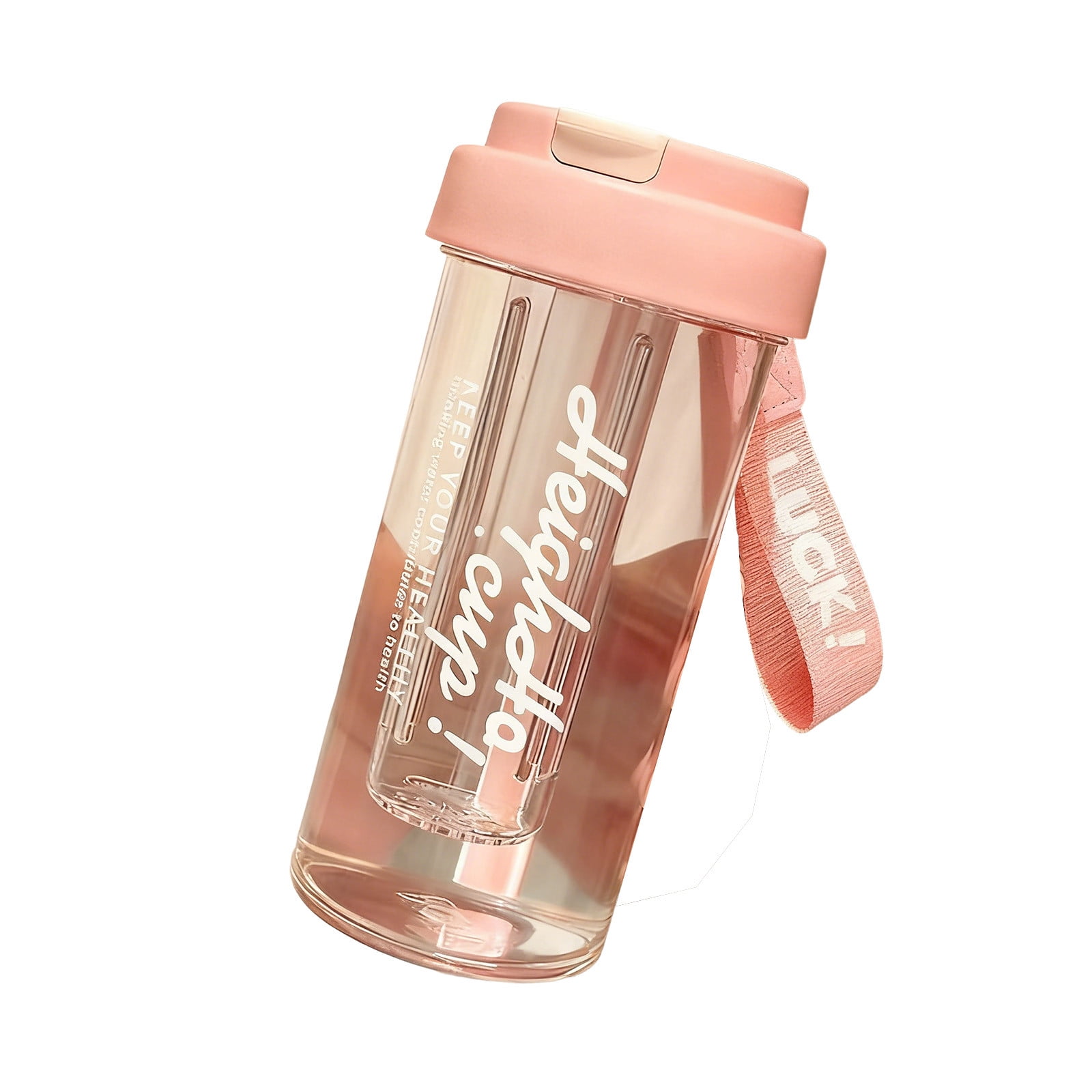 Bfogop 600ml Plastic Tumblers with Lids and Straw Reusable Travel Water ...