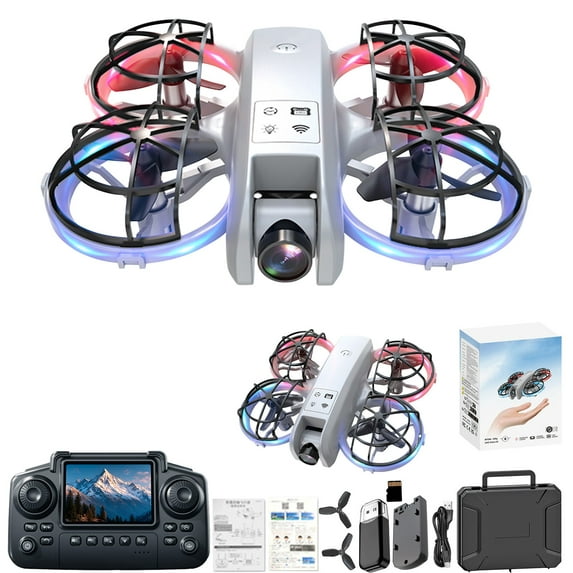 Bfogop Beginner-Friendly Drone with Screen Remote, Protective Guards ...