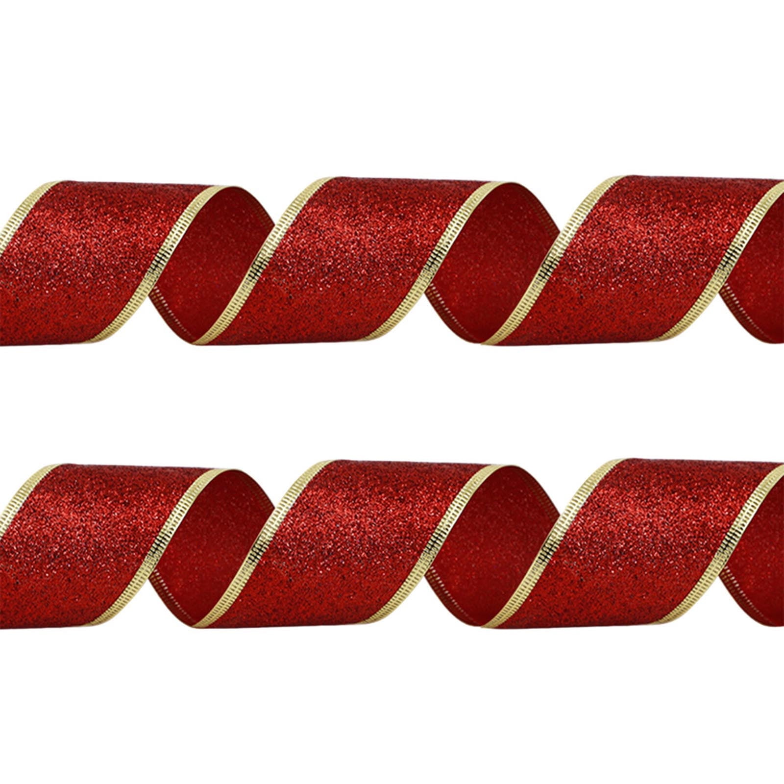 Bfogop Christmas Glitter Ribbon for Christmas Tree Decorations, Gift ...