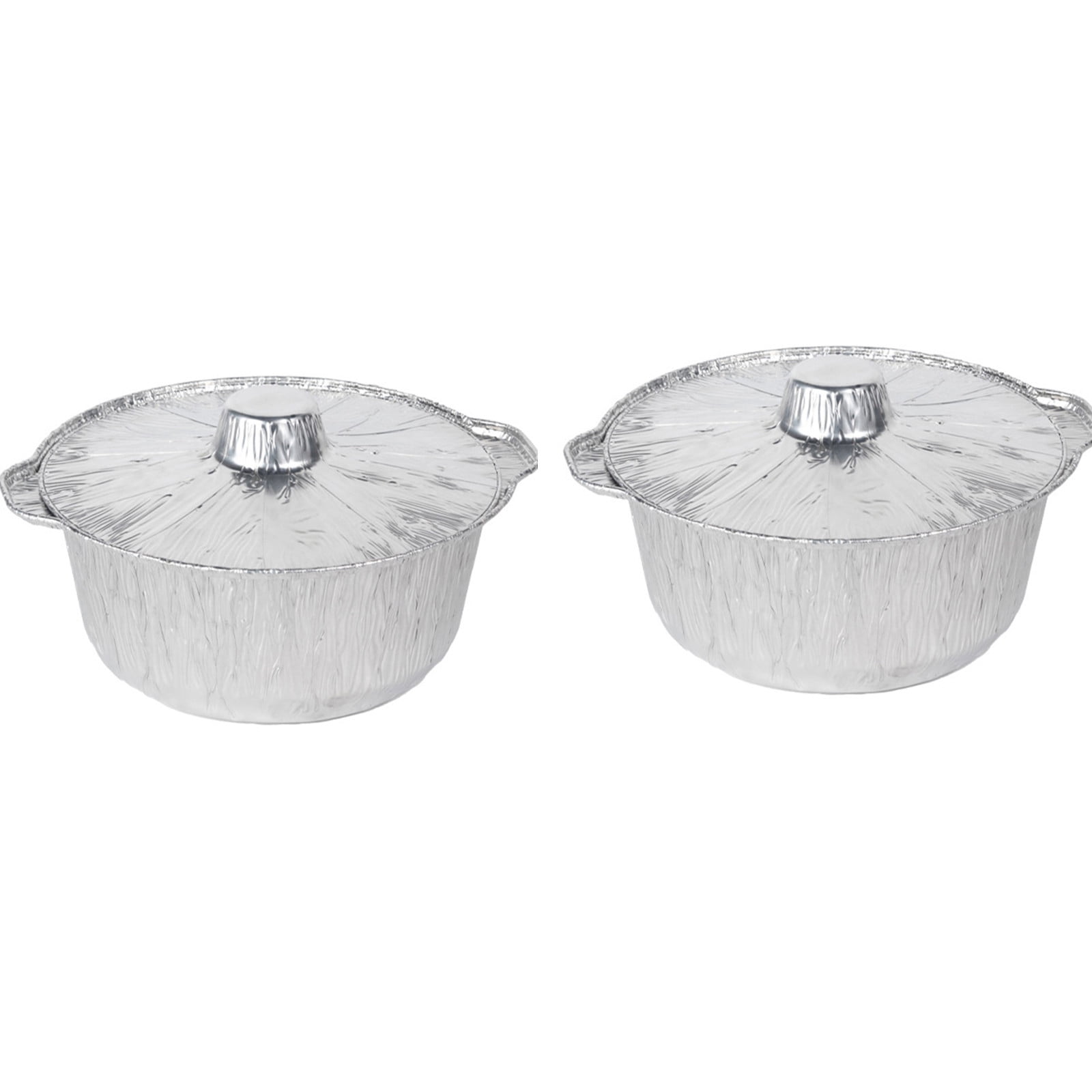 Bfogop Disposable Aluminum Pot With Lid Round Foil Pans Disposable ...