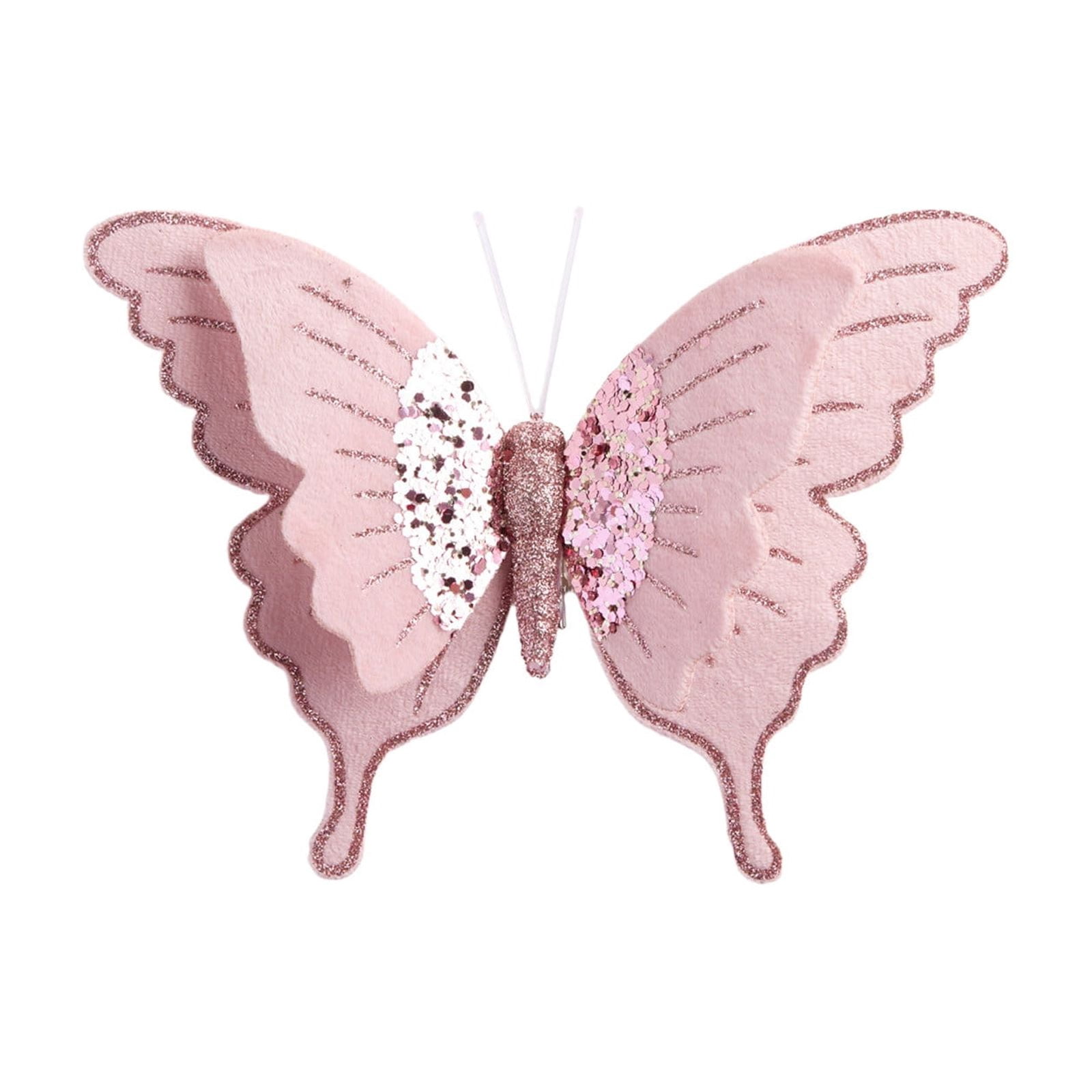 Bfogop Glitter Butterfly Decorations Christmas Tree Butterfly Ornaments ...