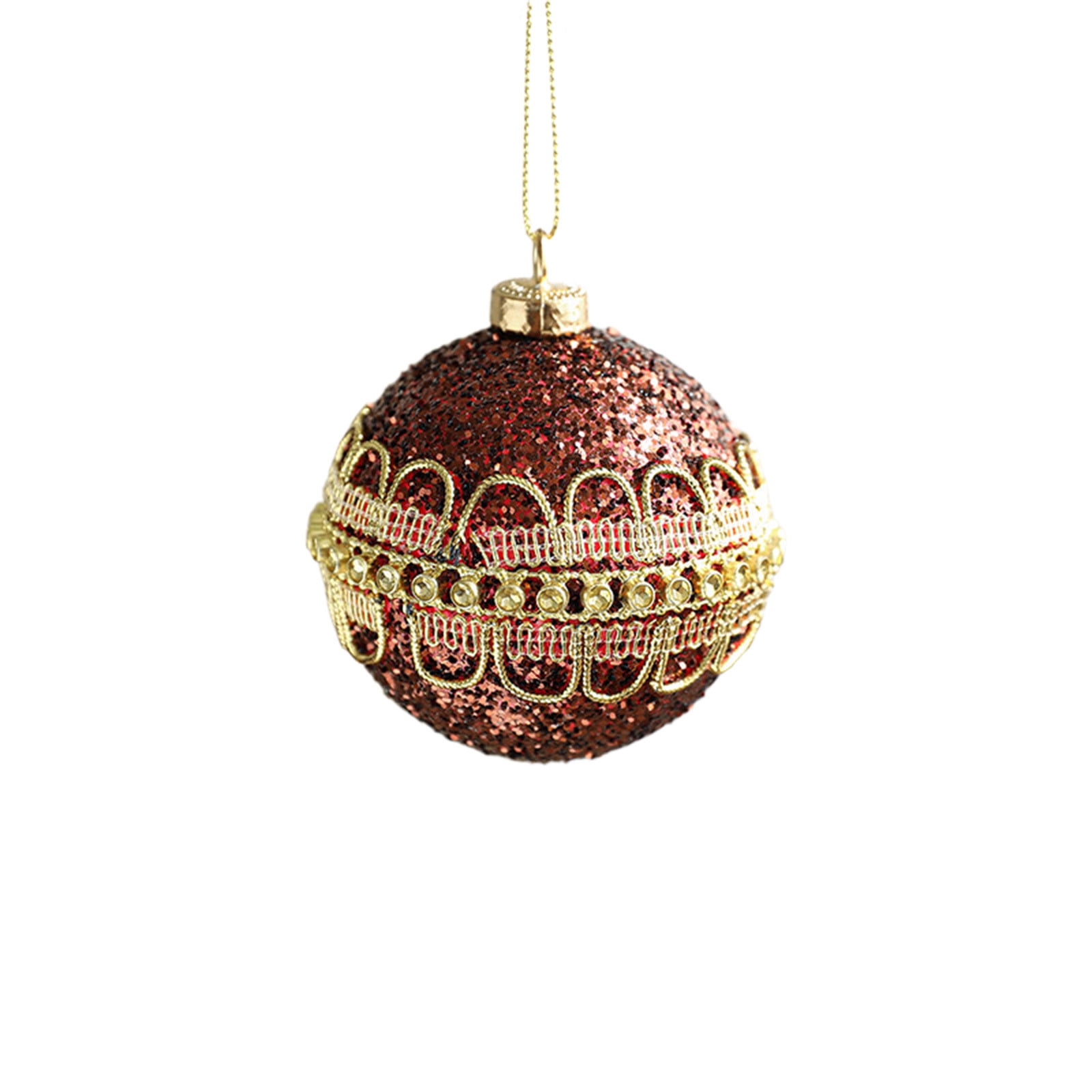 Bfogop Glitter Christmas Ball Ornaments Rhinestone Sequin Christmas ...