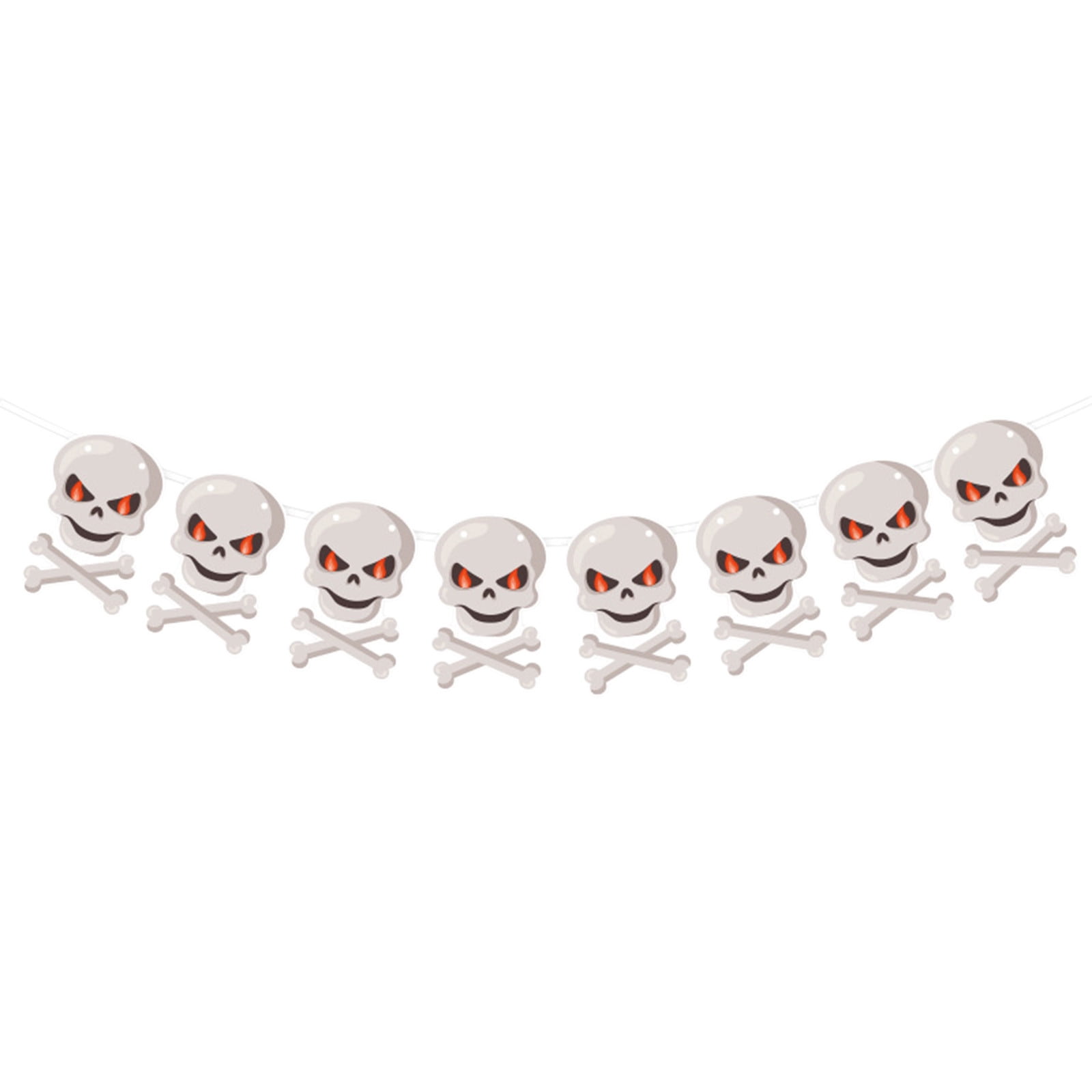 Bfogop Halloween Ghost Flag Party Decoration - White Ghosty Banner Pull ...