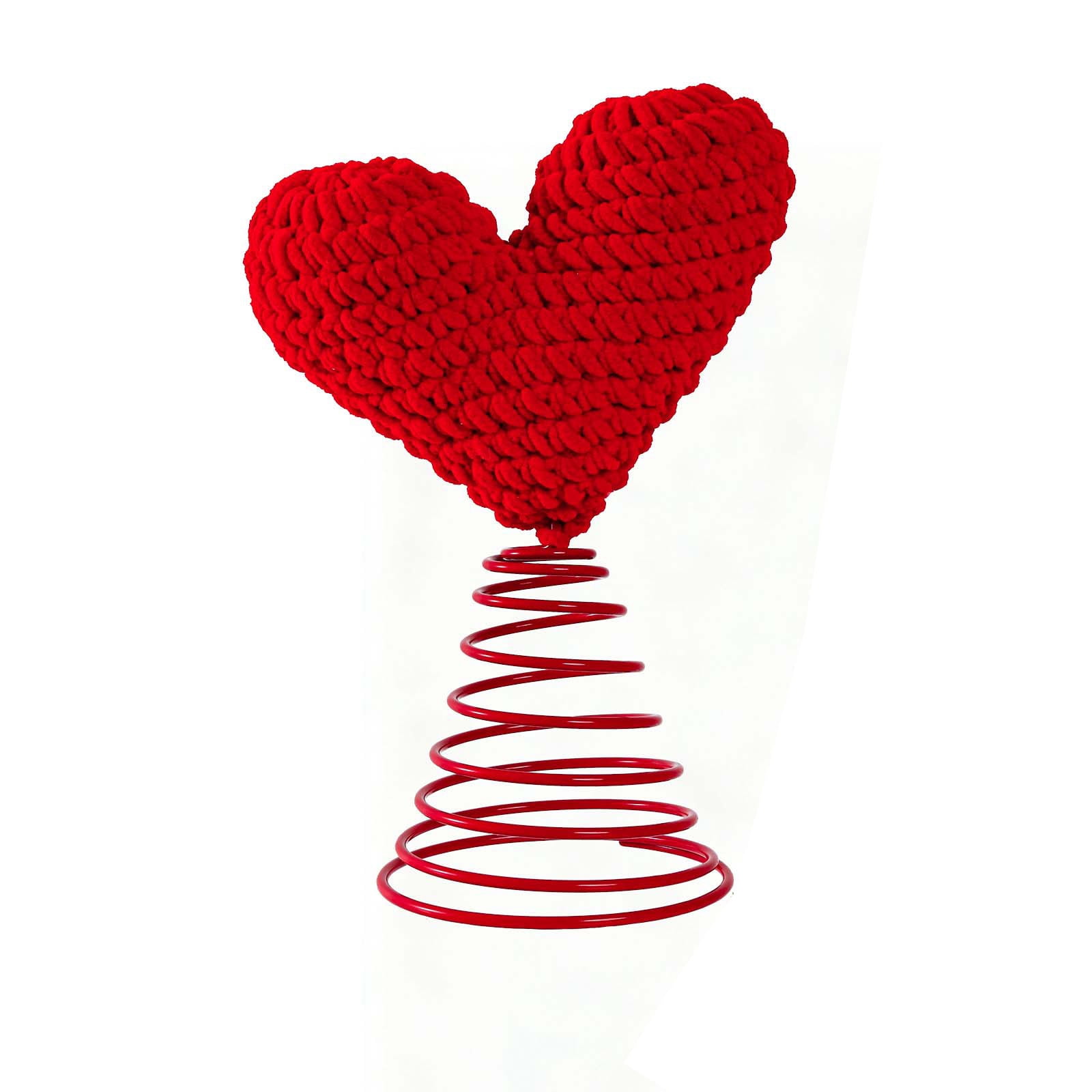 Bfogop Heart-Shaped Christmas Tree Topper, Valentine's Day Tree Topper ...
