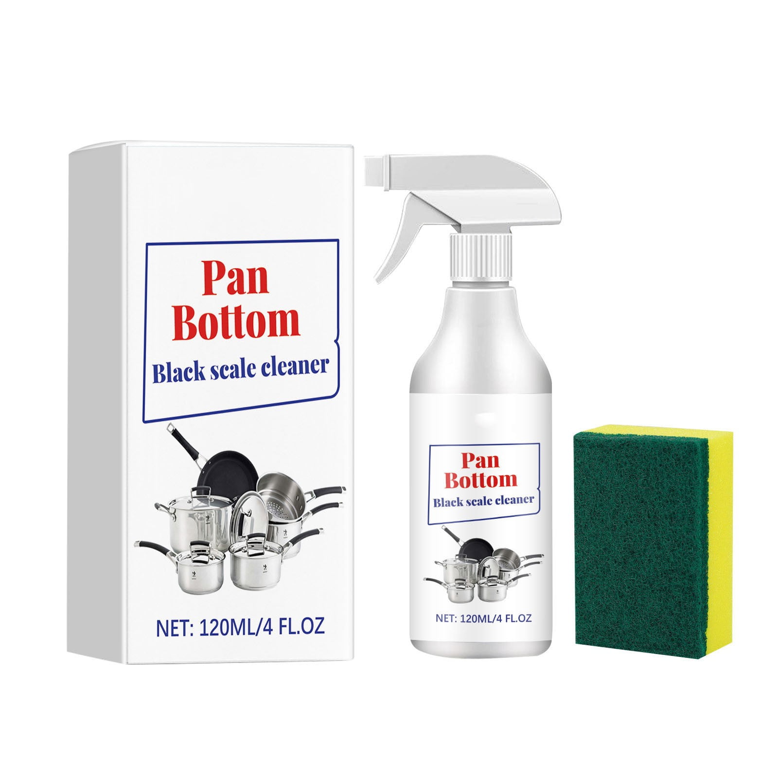 Bfogop Heavy Duty Degreaser with Sponge, Oven Cleaner & Stove Top ...