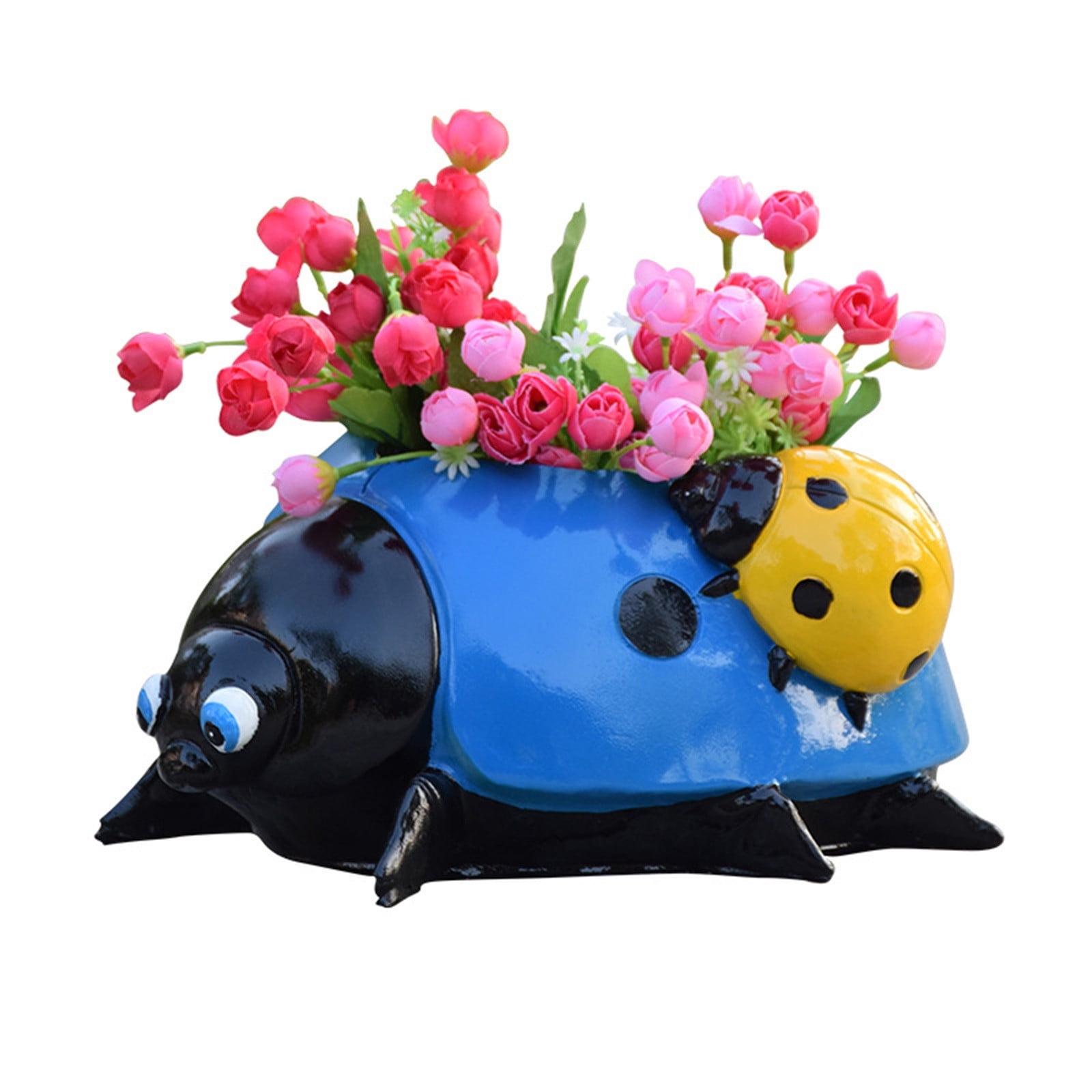 Bfogop Resin Ladybug Flower Pot Decor, Whimsical Ladybug Planter Pot ...