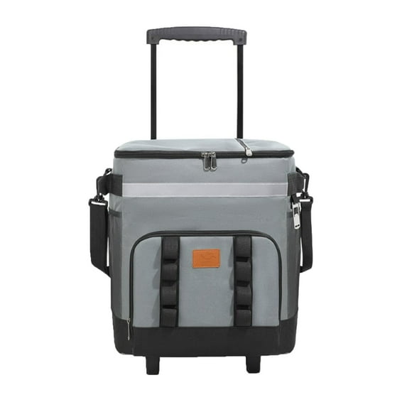 Bfogop Rolling Cooler with Wheels and Handle, Leakproof Soft Sided Travel Cooler, 35L Deck ...