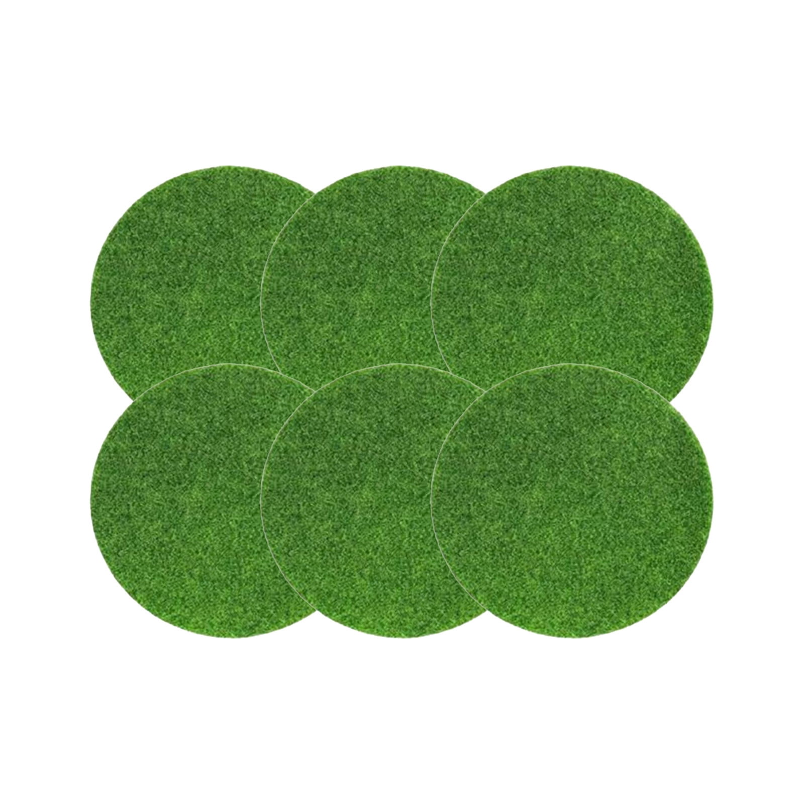 Bfogop Round Fake Grass Mats 6 Pcs 3.5in for Miniature Gardens ...
