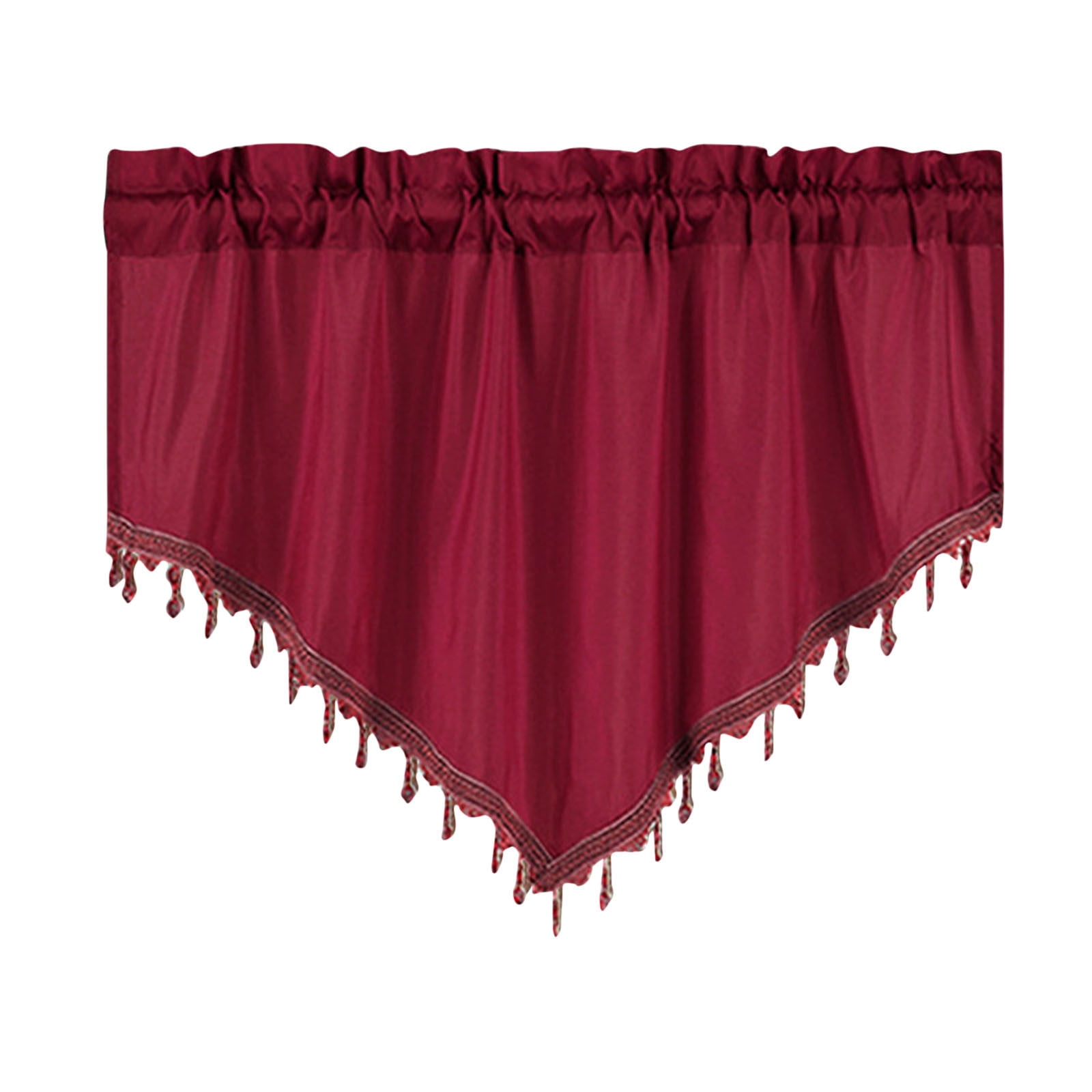 Bfogop Short Curtain Triangular Shape Small Cafe Curtains Effortless ...