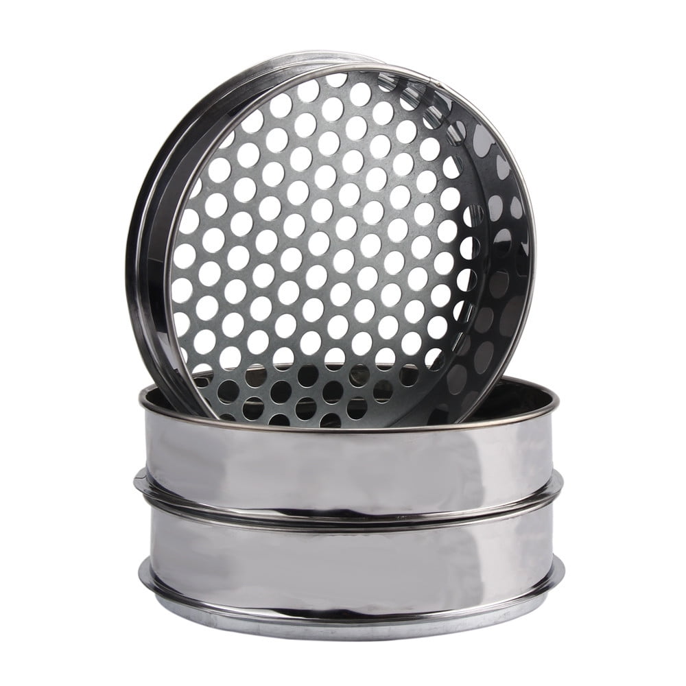 Bfogop Soil Sifter Stainless Steel Riddle Sieve for Gardening 8 ...