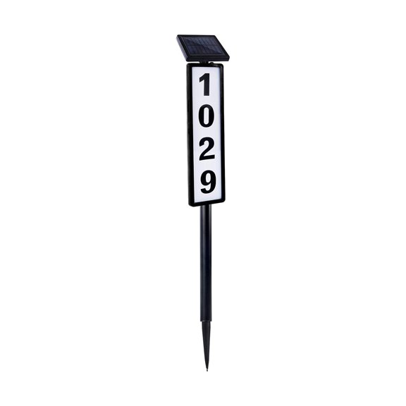 RigidBeam Solar Address Sign Waterproof LED Illuminated House Numbers ...