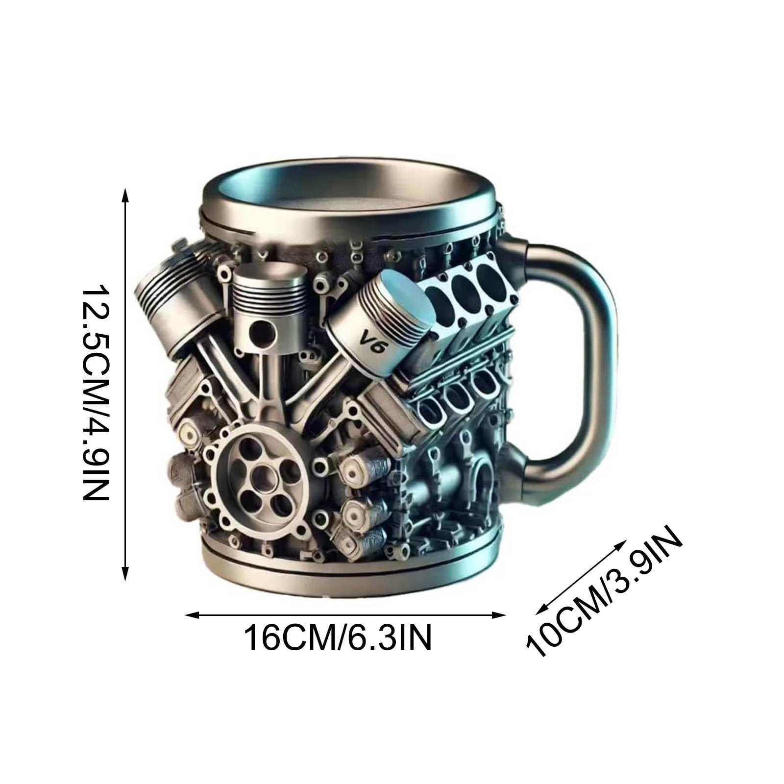 Bfogop V6/V8 Engines Stainless Steel Cup - Personalized 3D Engines ...