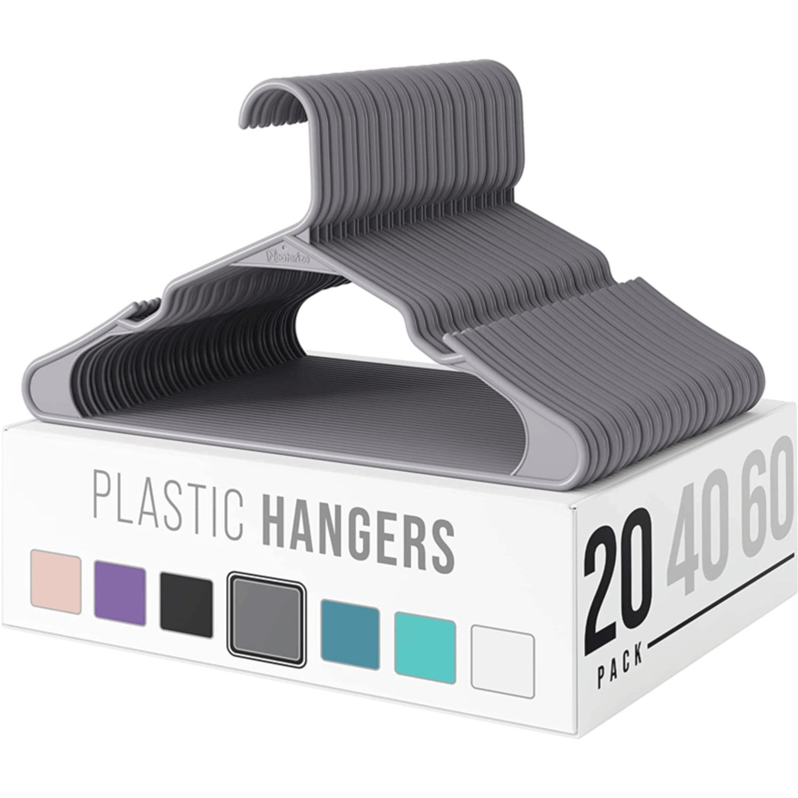 Bgageg Dry And Wet Plastic Hangers With Notches Anti Slip Plastic ...