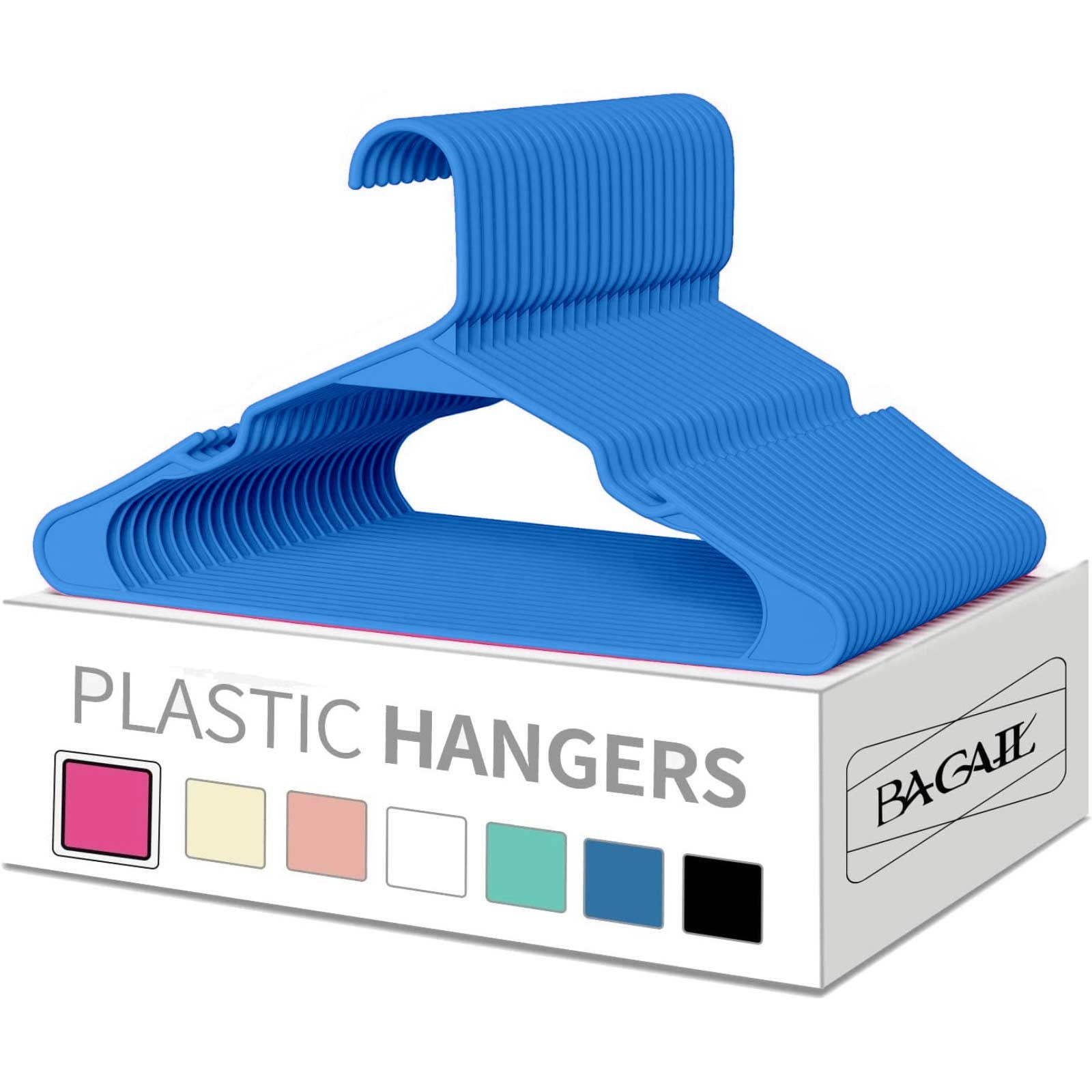 Bgageg Dry And Wet Plastic Hangers With Notches Anti Slip Plastic ...