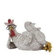 Bgageg Rustic Rooster And Chicken Resin Statue Set Vintage Artificial ...