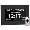 TROCOTN 7 Inch Extra Big Day Date Digital Calendar Alarm Clock with ...