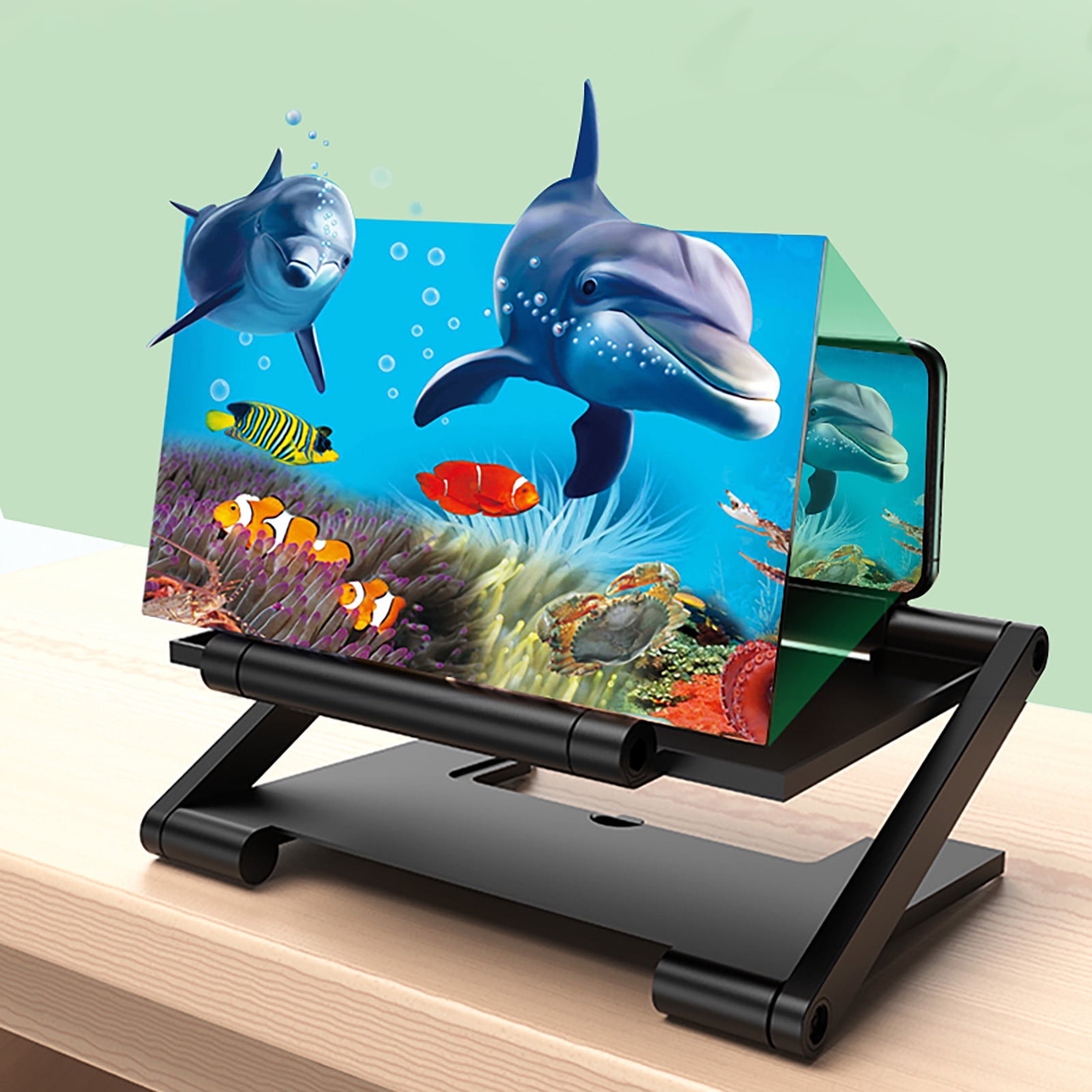 Bgliely 7-Inch Black Plastic Screen Amplifier with Adjustable Stand, HD ...