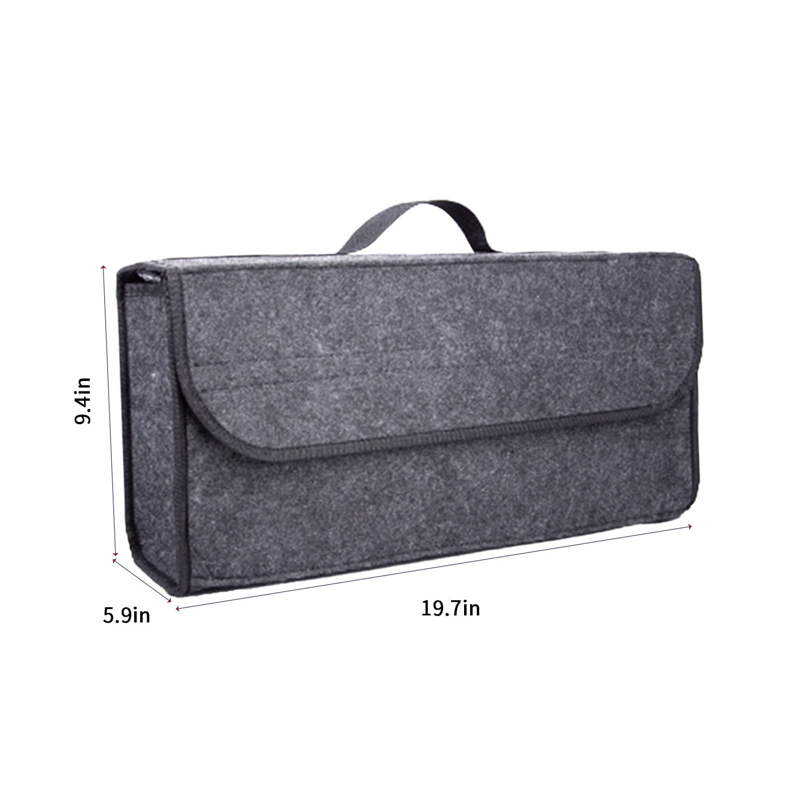 Bgliely Black Nonwovens Folding Storage Box, Foldable Car Trunk ...