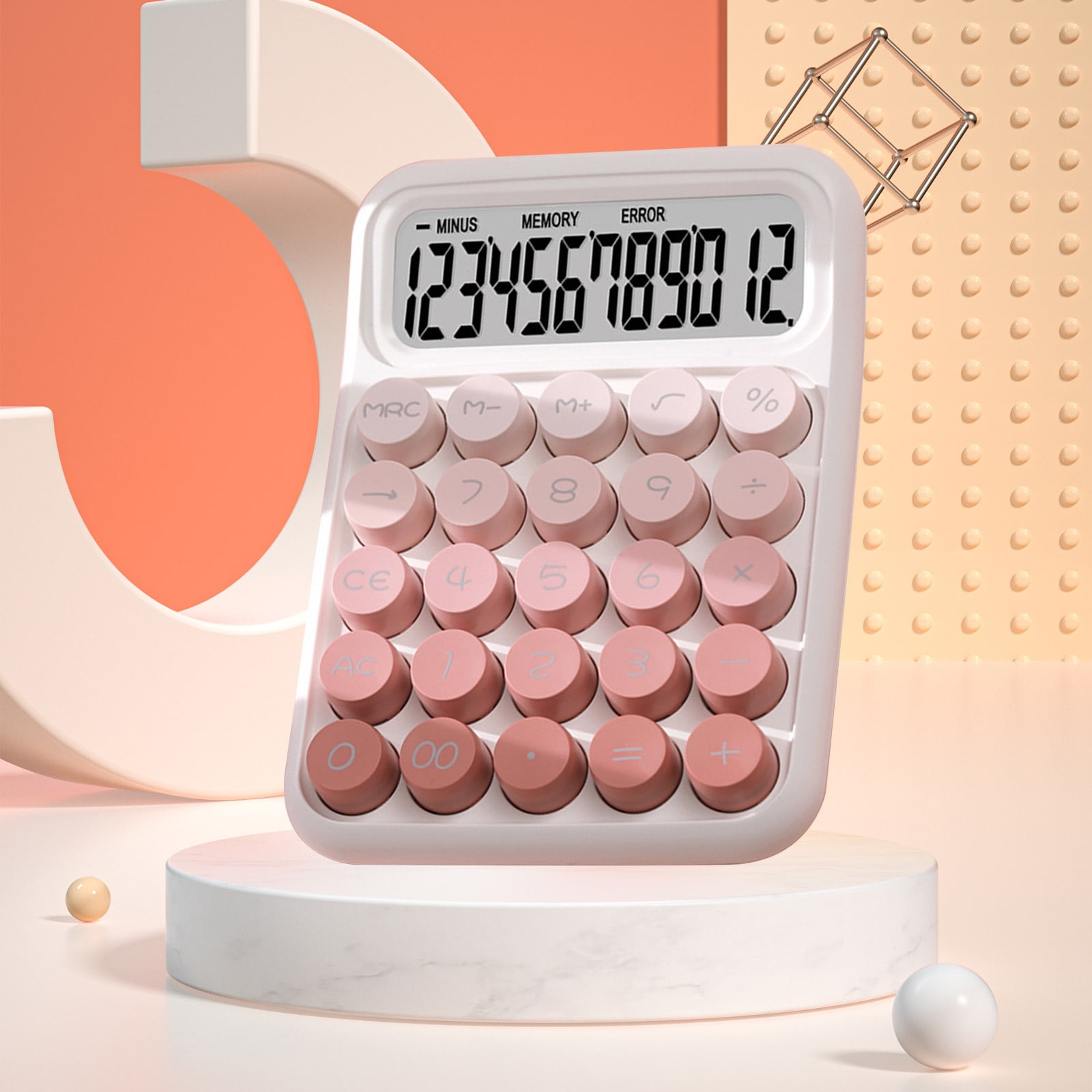 Bgliely Blue Portable Scientific Calculator for Students with 12-Digit Display, Mini Body ...