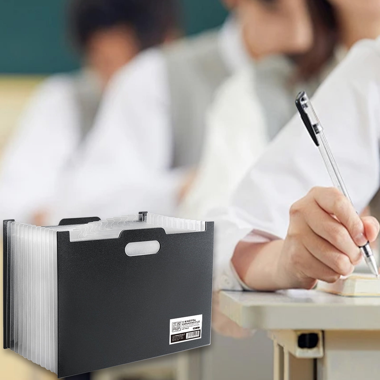 Bgliely Expandable File Organizer with 13 Pockets and Color Tags ...