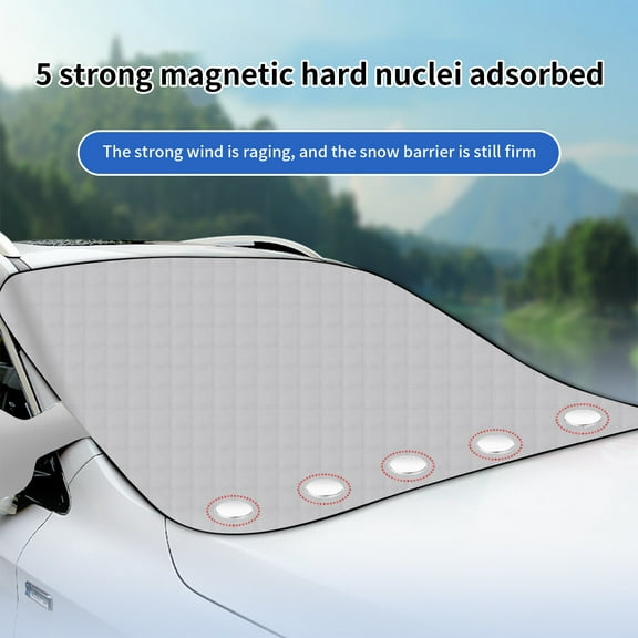 Car Windshield Snow Cover, Magnetic Windshield Snow Cover 4-Layer ...