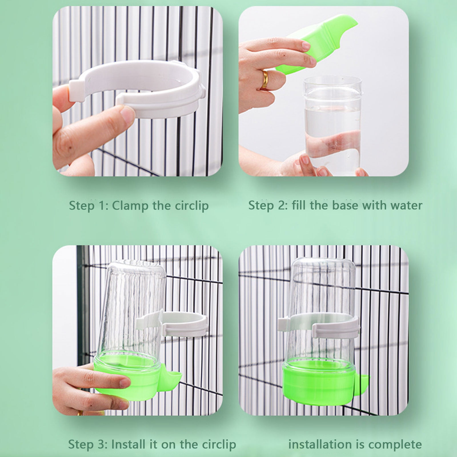 Bgliely Multicolor Plastic Bird Water Feeder Drinker with Automatic ...