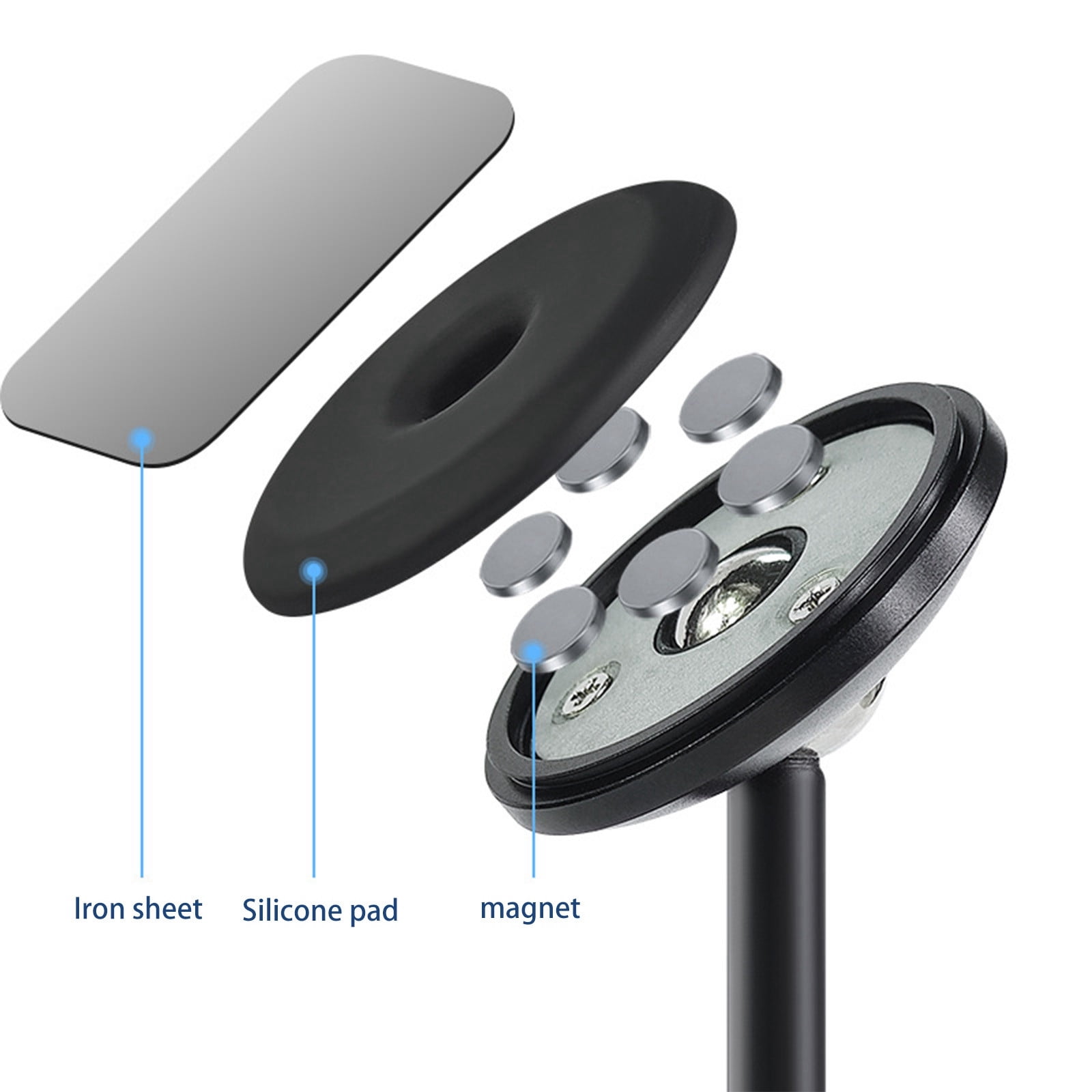 Bgliely Universal 360° Rotatable Car Phone Mount with Strong Magnetic ...