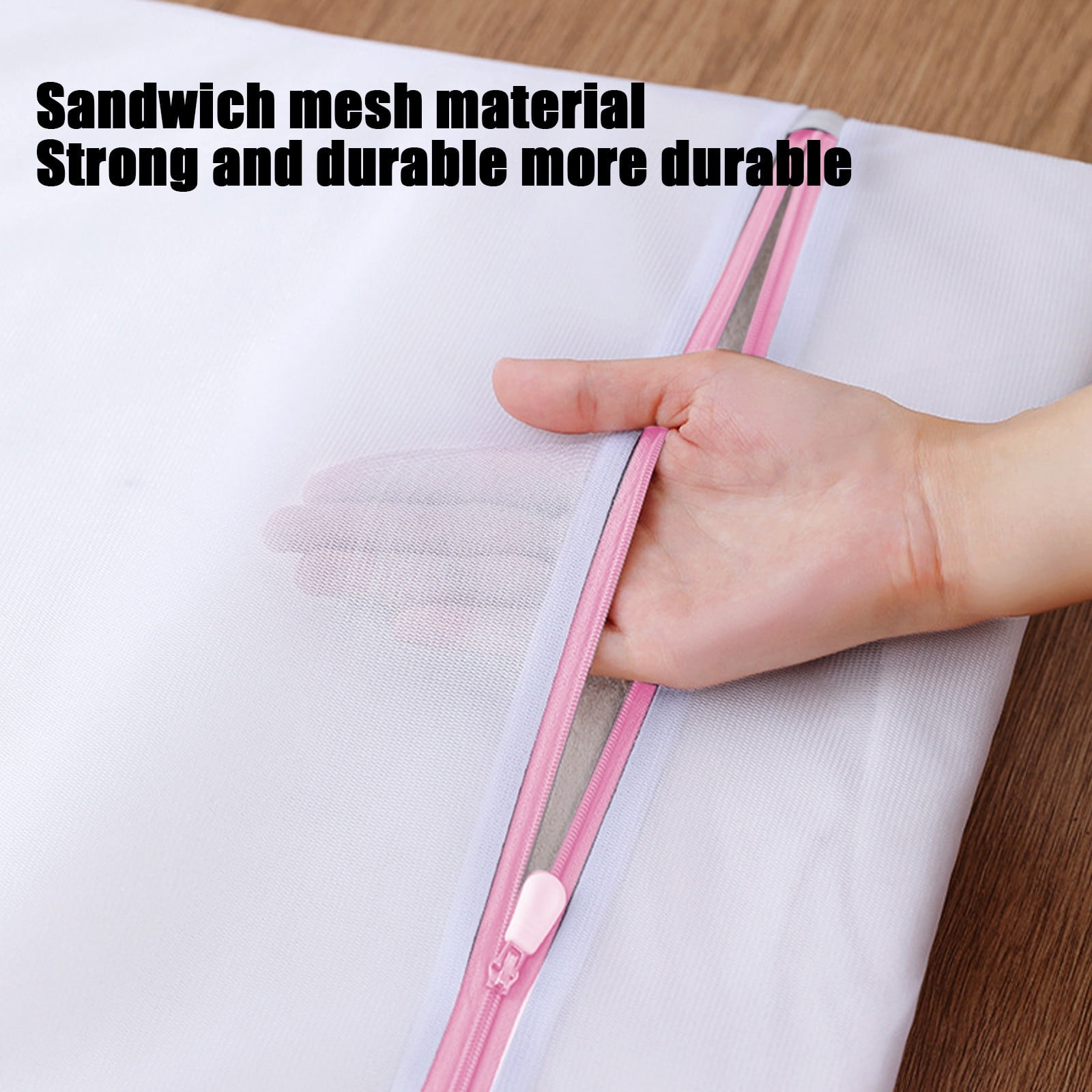 Bgliely White Mesh Laundry Bags for Delicates with Non-Rust Zipper ...