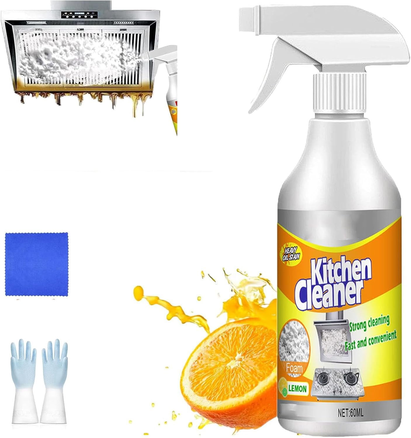 Bgnie Multifunctional Kitchen Foam Cleaner, Bgnie Kitchen Cleaner (1 ...