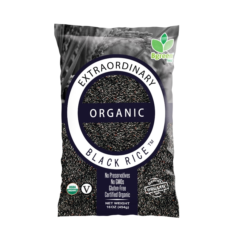Bgreen Organic Heirloom Black Rice, Non-Glutinous, High Nutritional ...