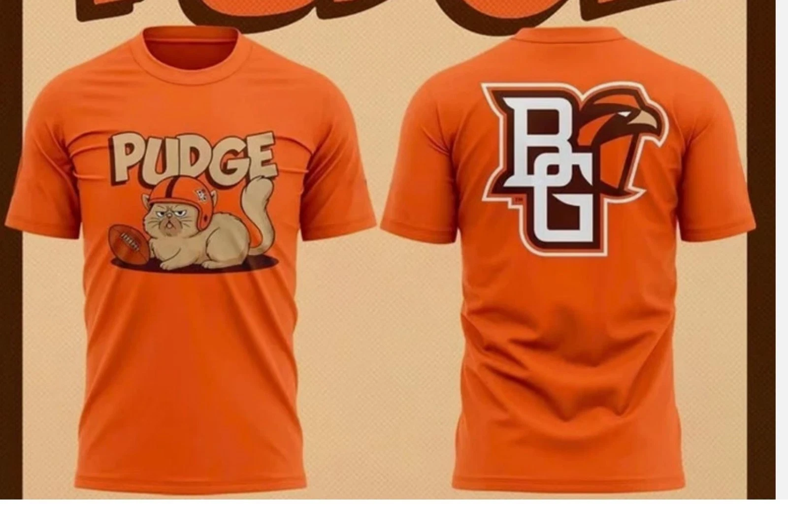 Bgsu Football Pudge The Cat 2025 Limited Edition T-shirt - Walmart.com