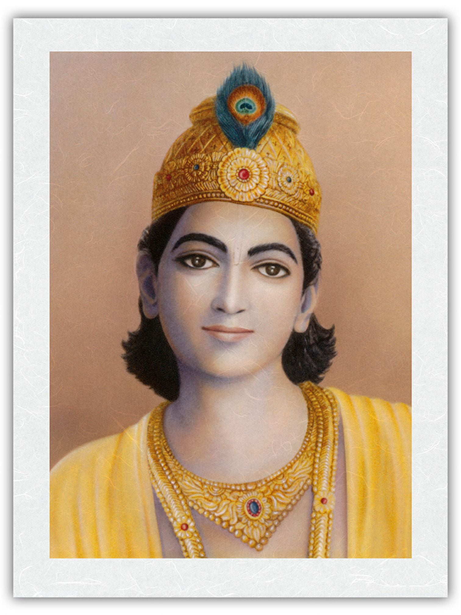 Bhagavan Krishna - India Hindu Deity - Vintage Religious Art - Japanese ...